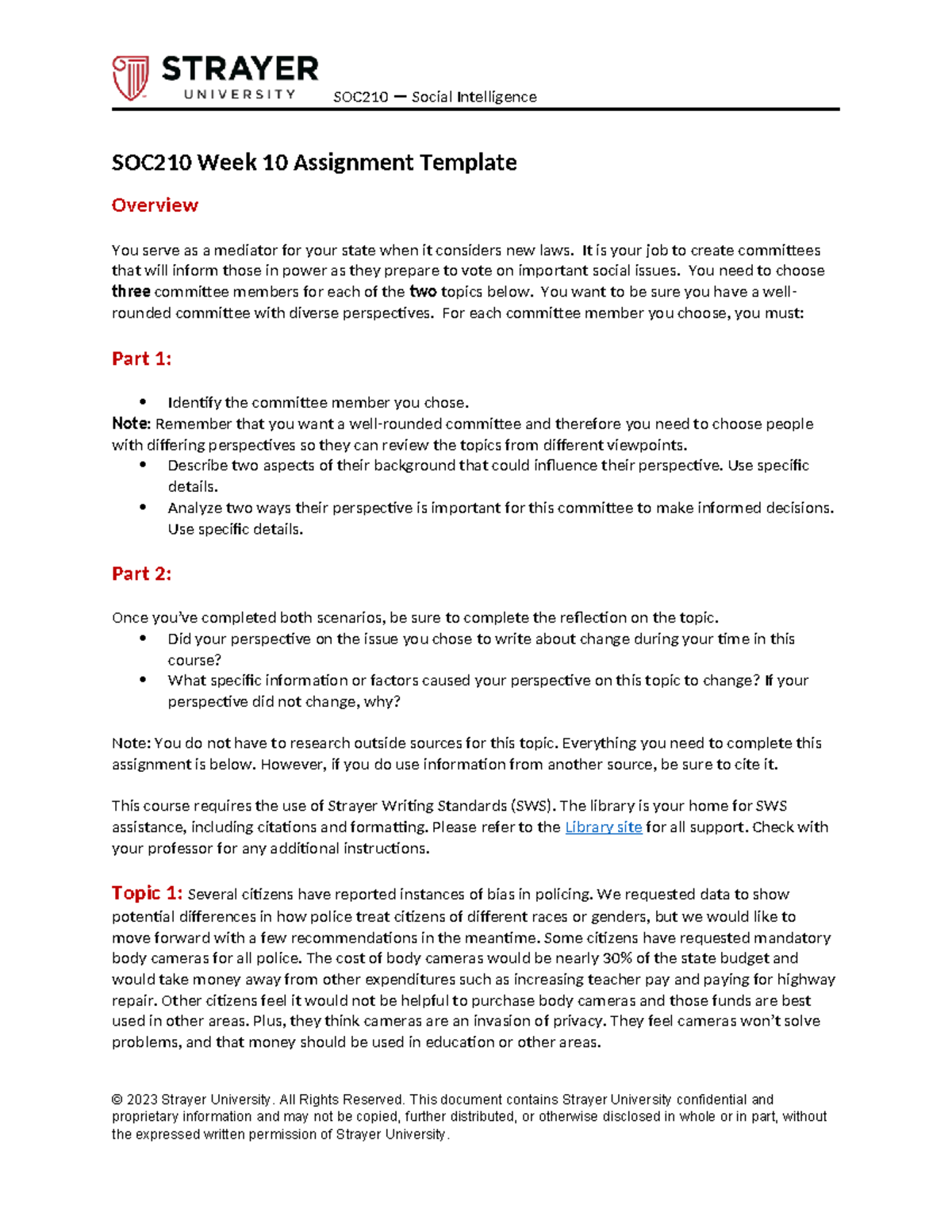 Marvalesha C Sociology 210 (Final Assignment) - SOC210 Week 10 Assignment Template Overview You ...