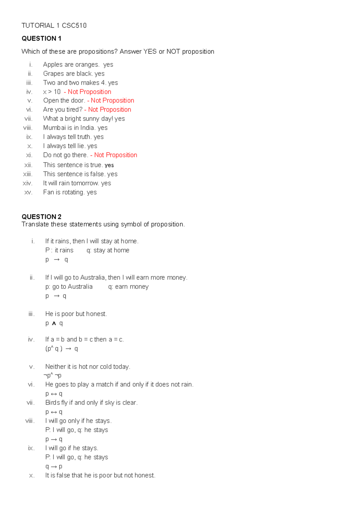 Jwpn tutorial 1 - TUTORIAL 1 CSC QUESTION 1 Which of these are ...