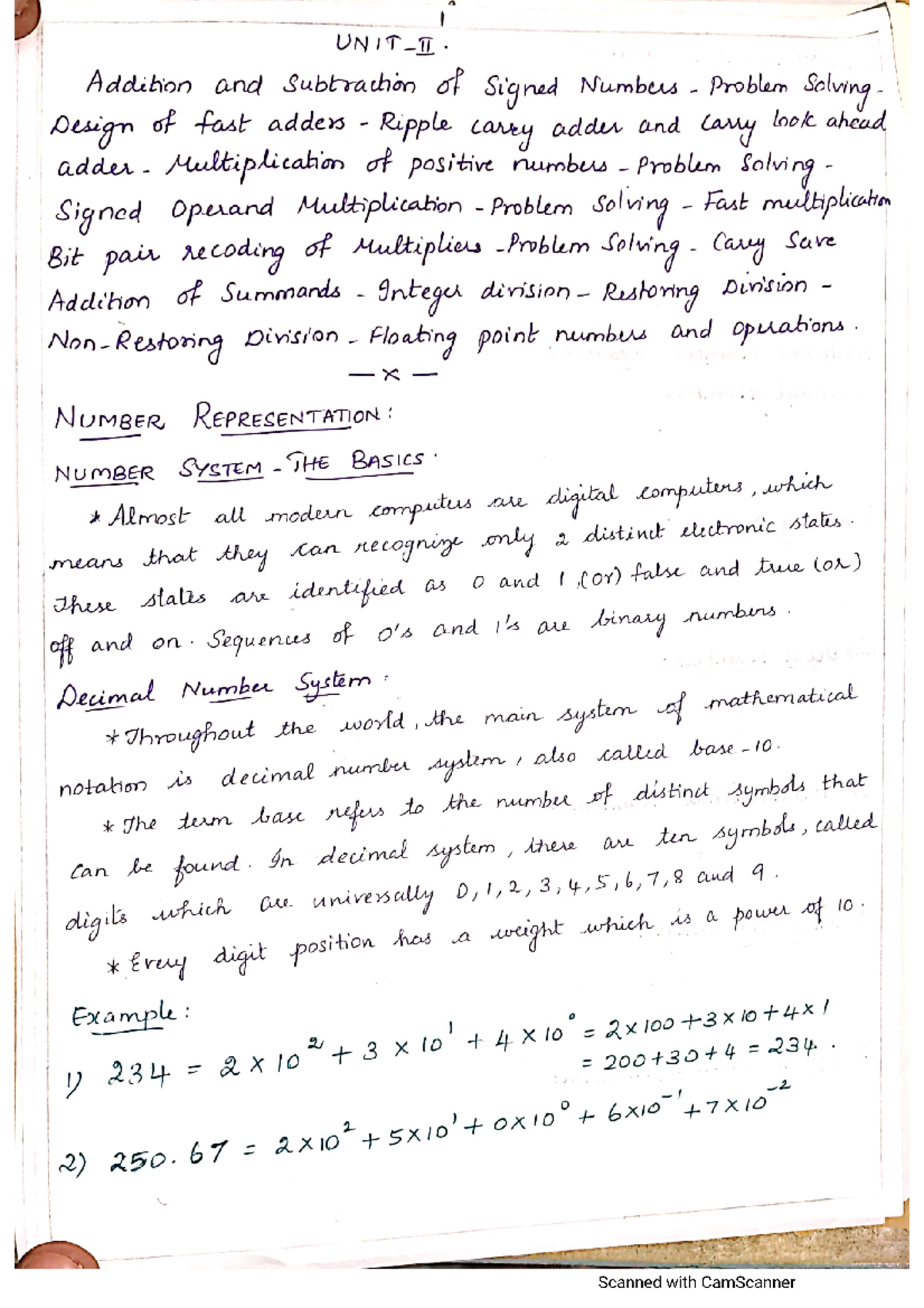 COa Unit 2 Addition and Subtraction - Computer Science - Studocu