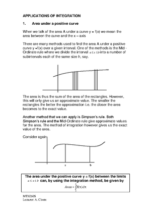 Differentiation and Inverse Trig Differentiation - SUMMARY OF ...