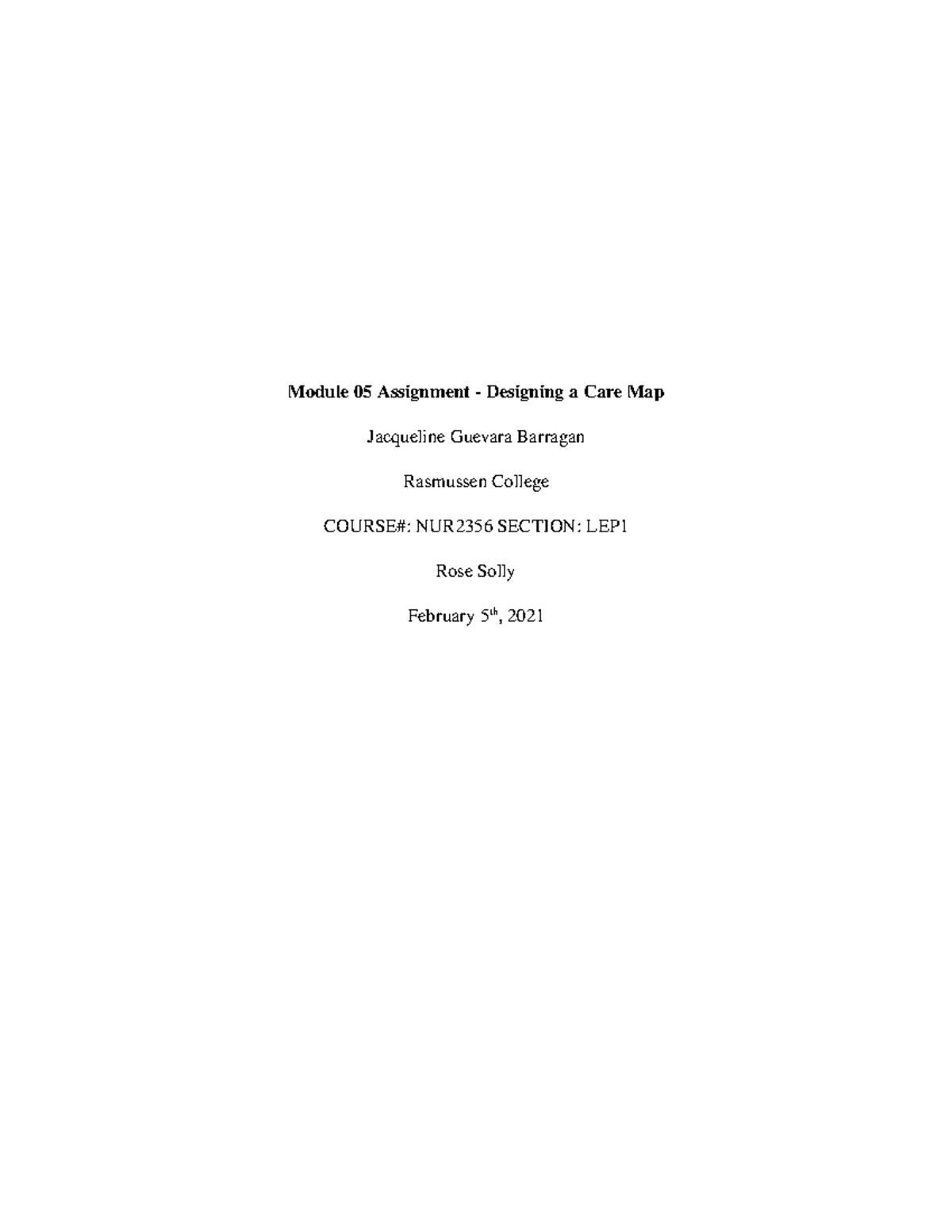 Osteomyelitis-Week 5 MDC - Module 05 Assignment - Designing a Care Map ...