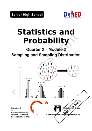 Stat Prob 11 Q3 Mod1 Random Variable v5 - Statistics and Probability Quarter 3 – Module 1 Random ...