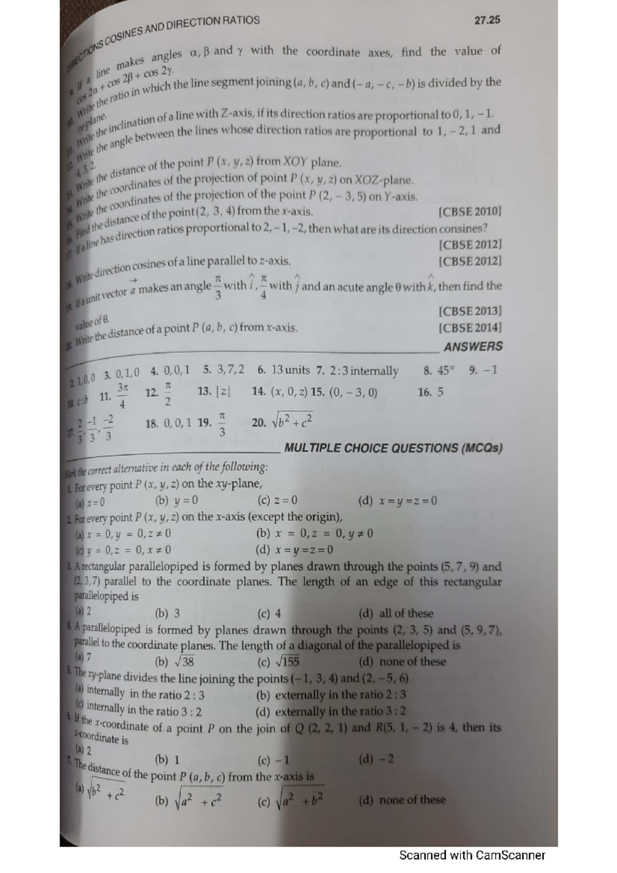 Vectors and equations of planes - MATH 211 - Studocu
