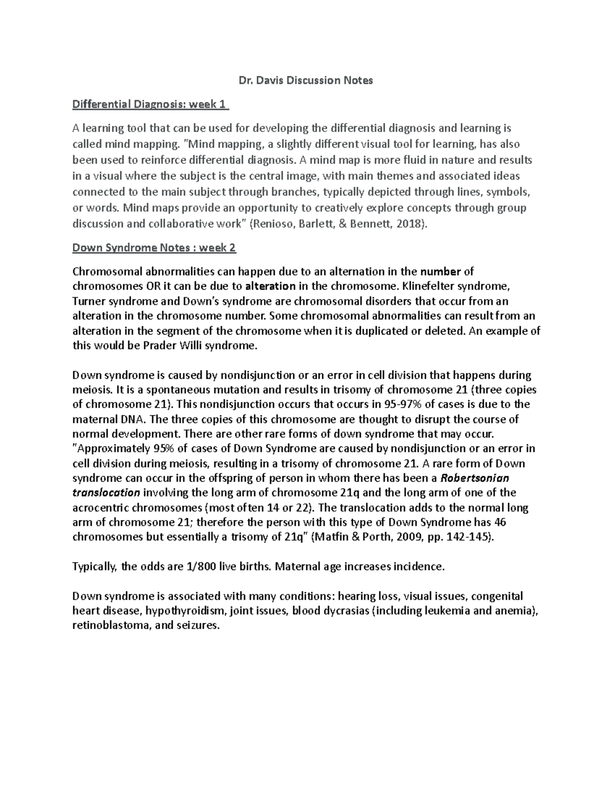 Midterm-notes-Dr - Study guide material - Dr. Davis Discussion Notes ...