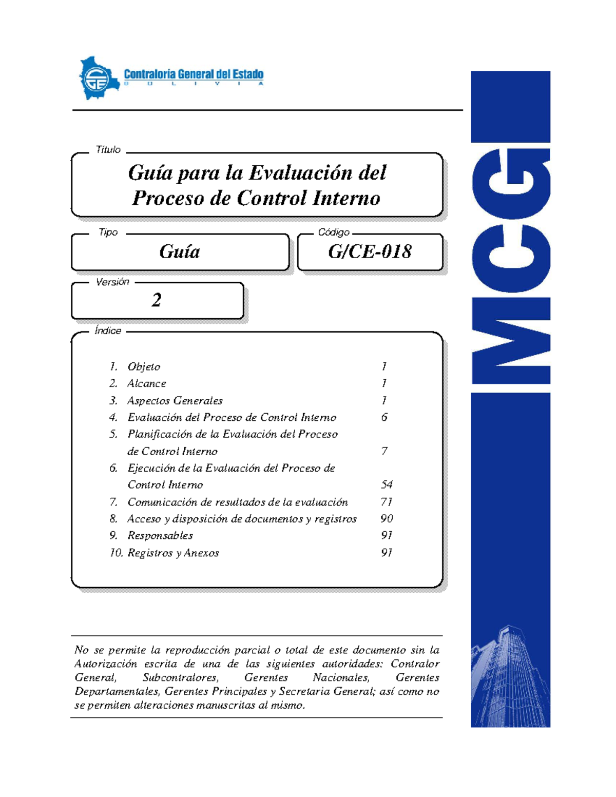 Guia Control Interno CGE - No se permite la reproducción parcial o ...