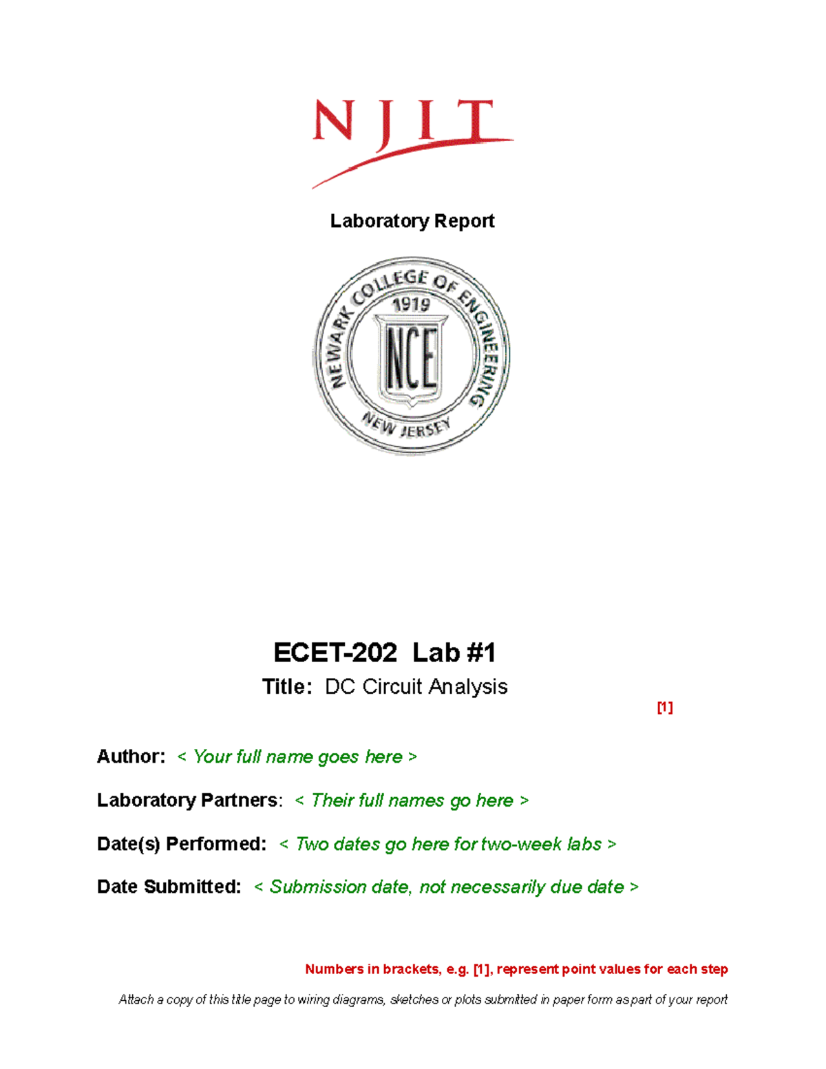 ECET-202 Laboratory Experiment 1 - Laboratory Report ECET-202 Lab ...