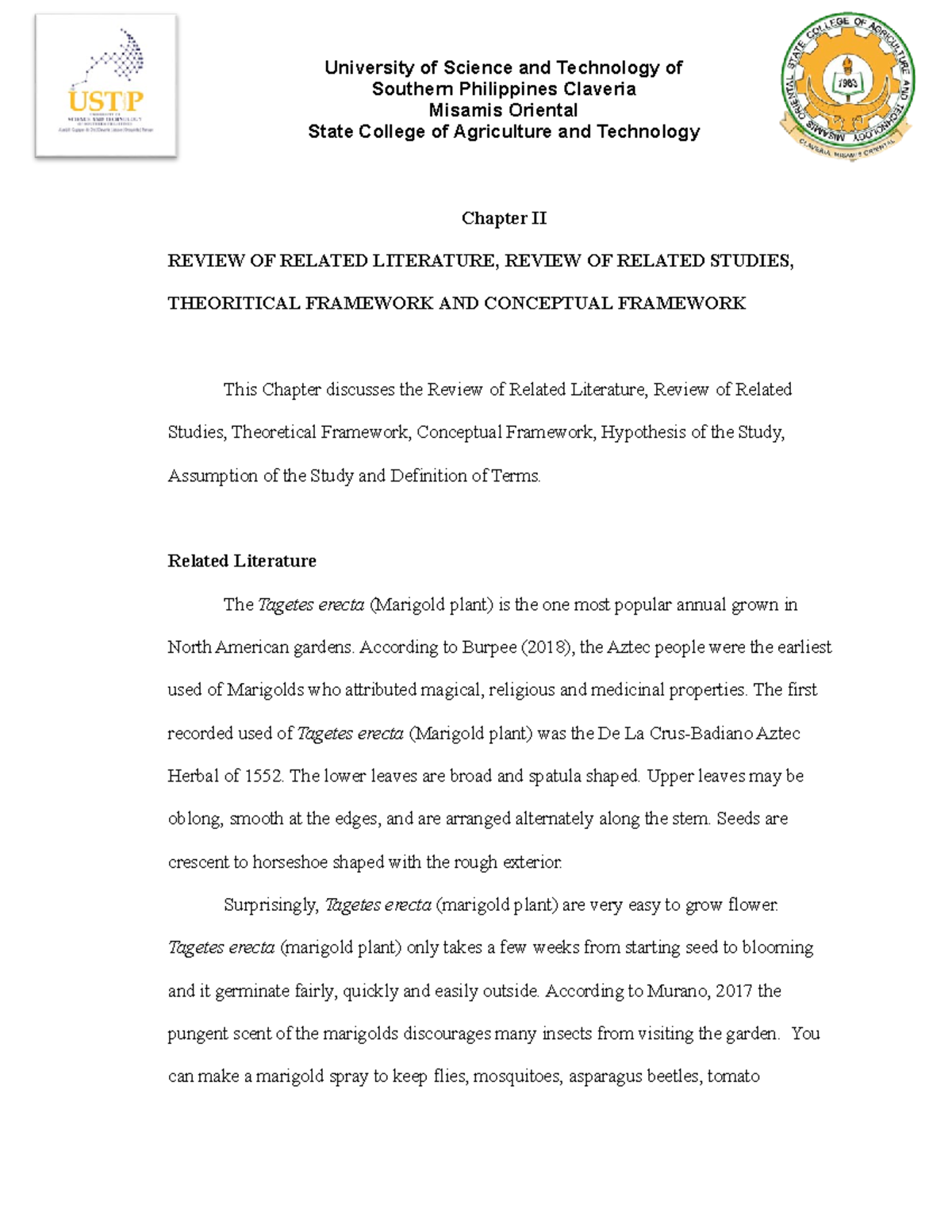 Thesis Chapter II: REVIEW OF RELATED LITERATURE, REVIEW OF RELATED ...