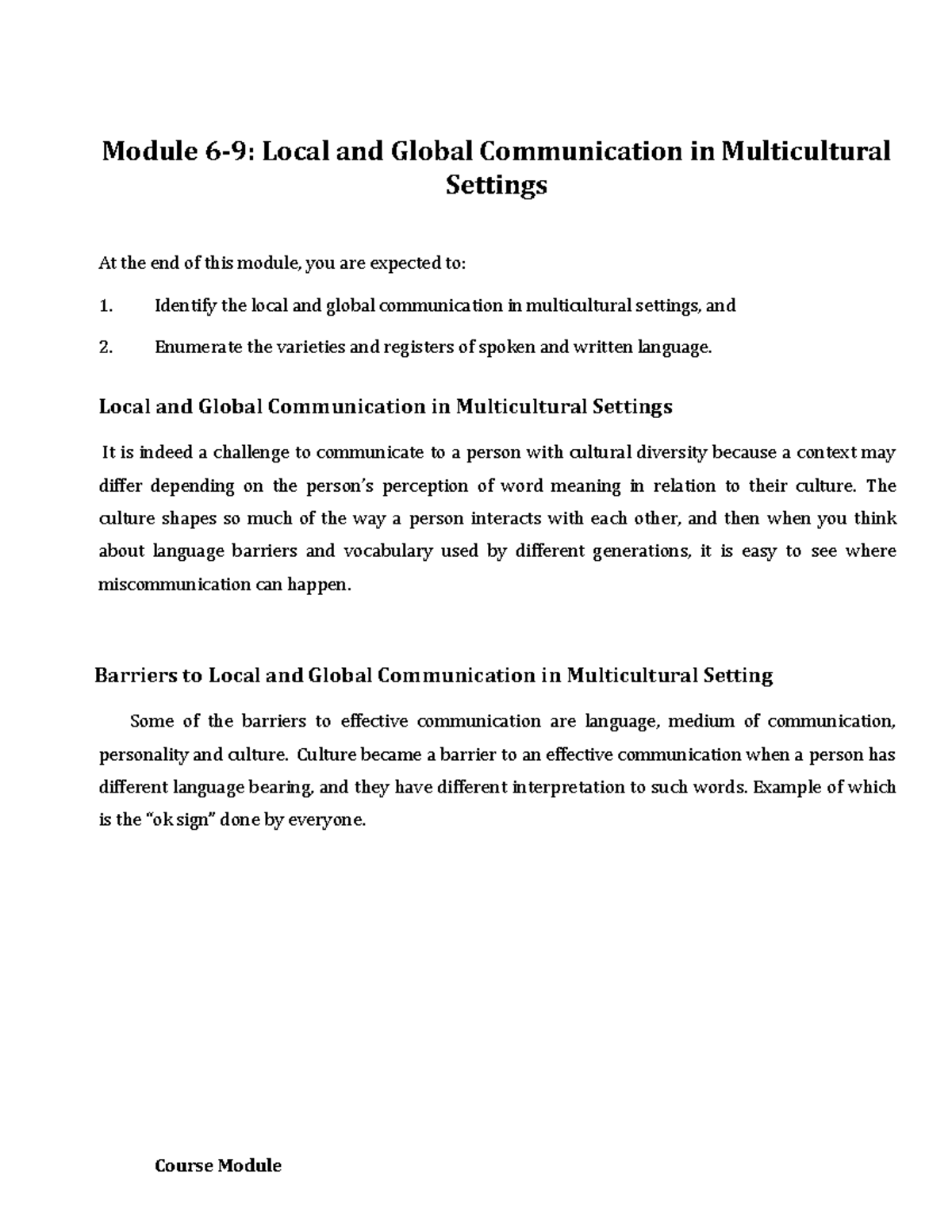 W6 to W9 Lesson 3 Local and Global - Module - Course Module Module 6-9: Local and Global - Studocu