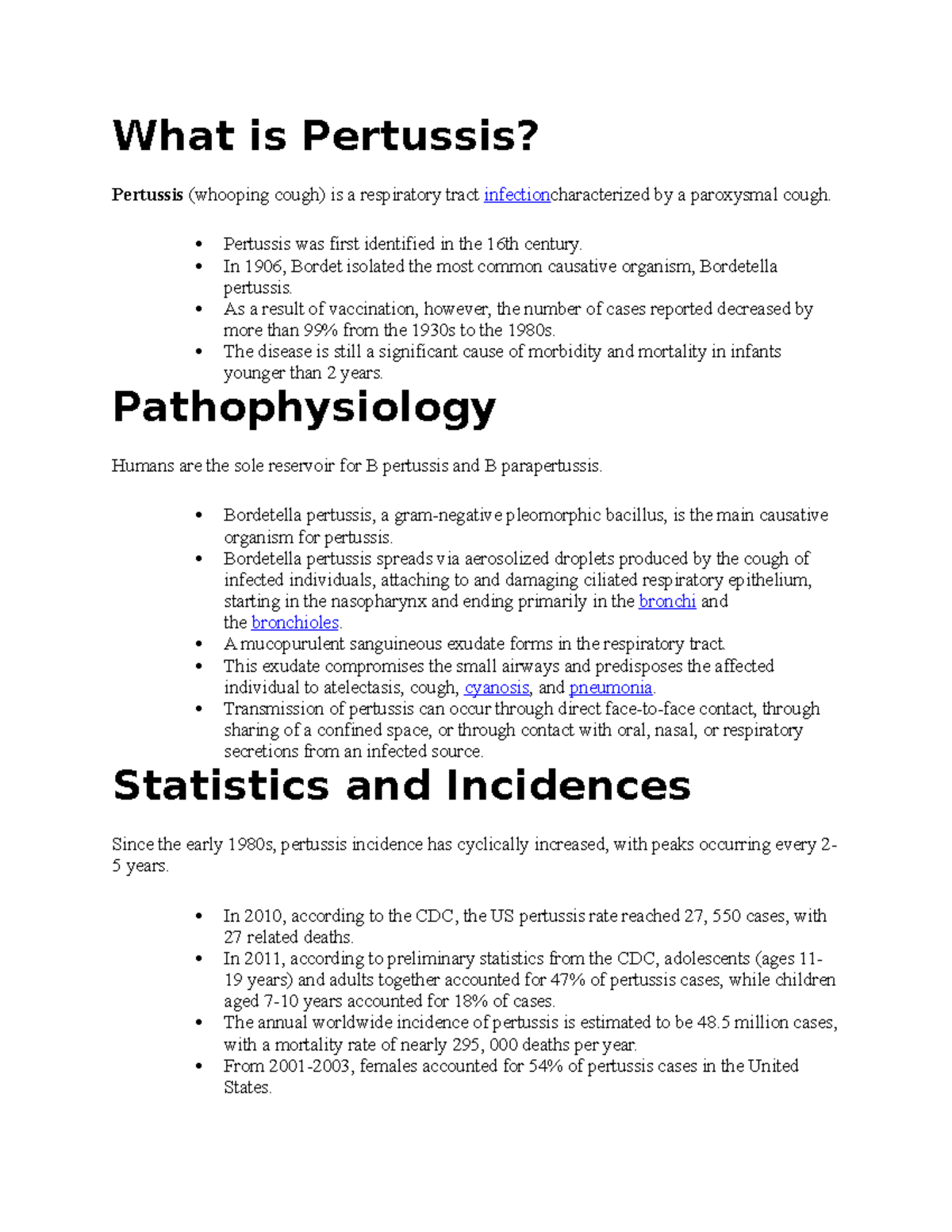 What is Pertussis - Carmines - What is Pertussis? Pertussis (whooping ...