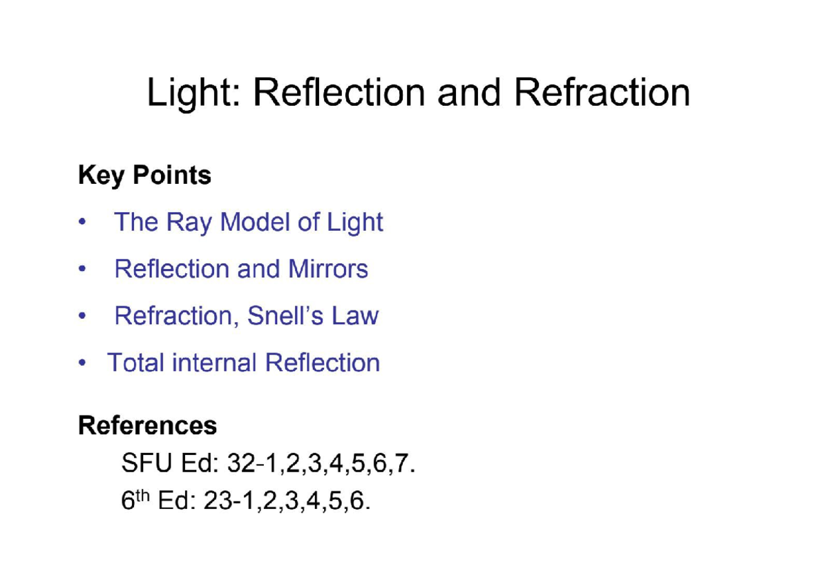 Reflection and reflection full explain notes pdf - Bachelor in science ...