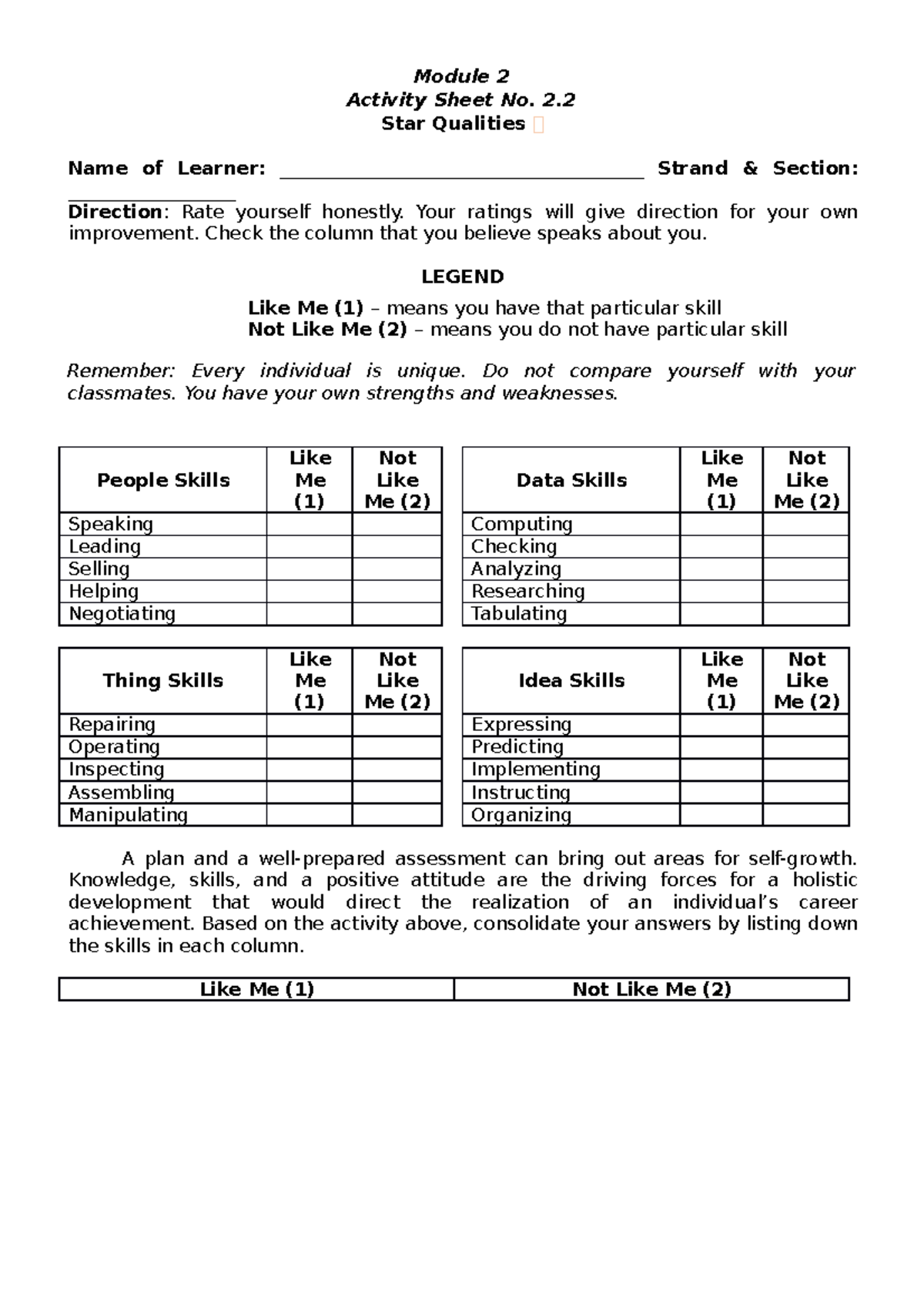 Q3 - CGP for Grade 11 - Activity 2 - Module 2 Activity Sheet No. 2 ...