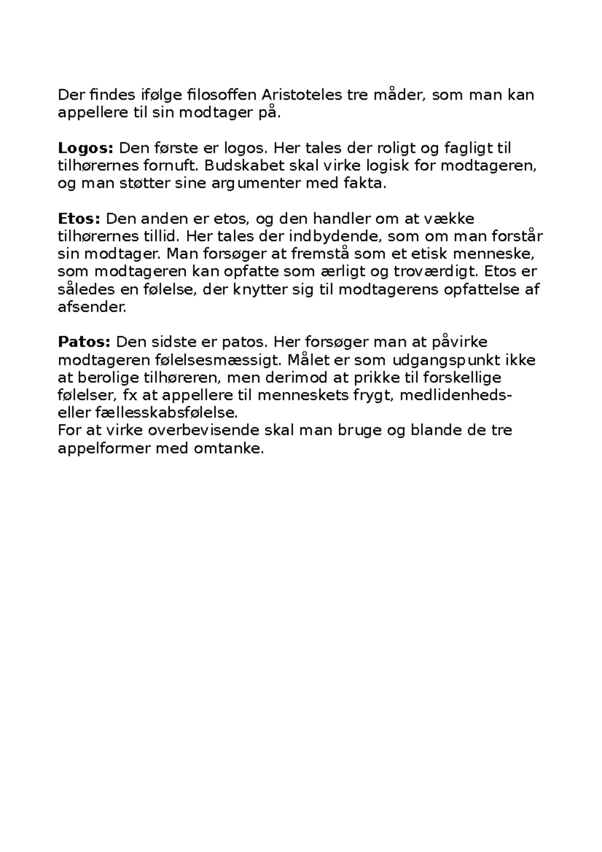De tre appelformer - fdsf - Der findes ifølge filosoffen Aristoteles ...