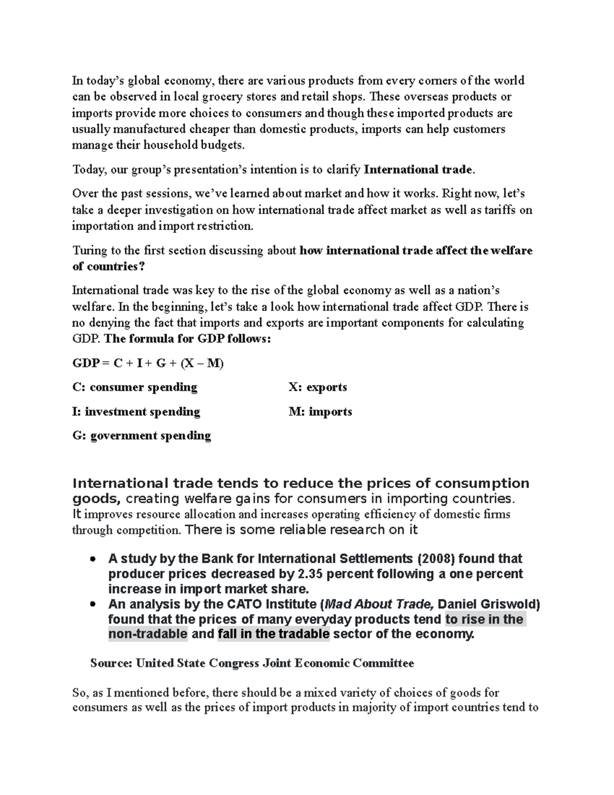 International-trade - PE international trade - In today’s global ...