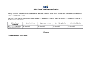 CJ 406 Module Four Assignment Template - CJ 406 Module Four Assignment ...