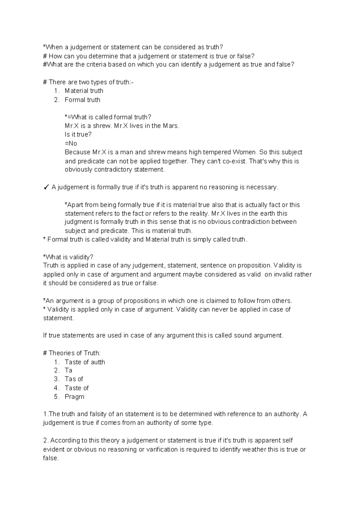 Untitled document - all - *When a judgement or statement can be ...