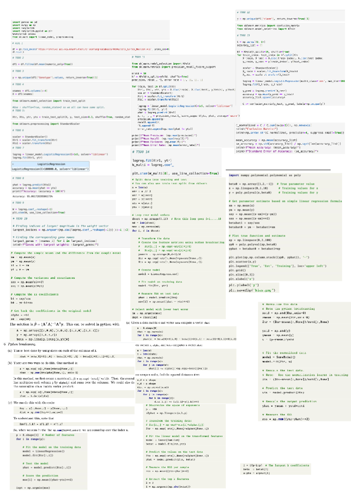 ML Cheat Sheet Code - ECE-GY 6143 - Unit - Studocu