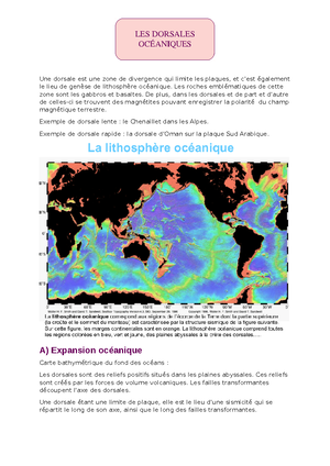 (1) Rifting ET Oceanisation - SUBDUCTION ET ACCRETION OCÉANIQUE ...