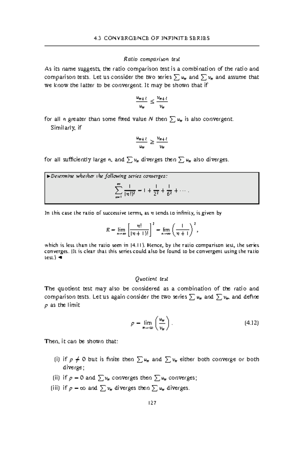 Physics Engineering (11) - 4 CONVERGENCE OF INFINITE SERIES Ratio ...