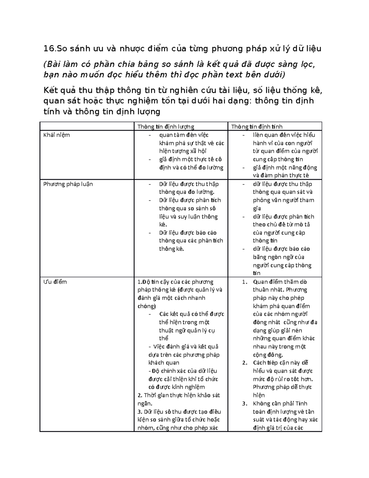 16.so sanh uu nhuoc diem cua ppptdl - 16 sánh ưu và nhược điểm của từng ...