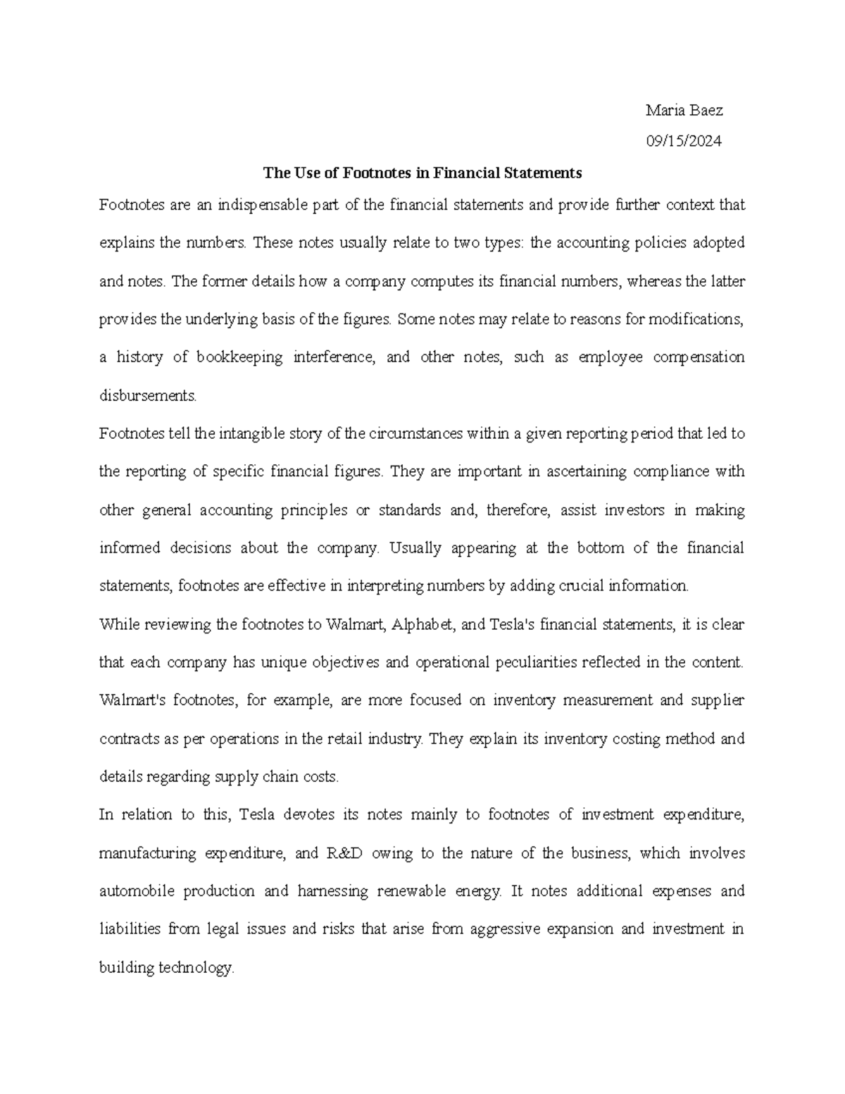 Module 2 - short paper - Maria Baez 09/15/ The Use of Footnotes in ...