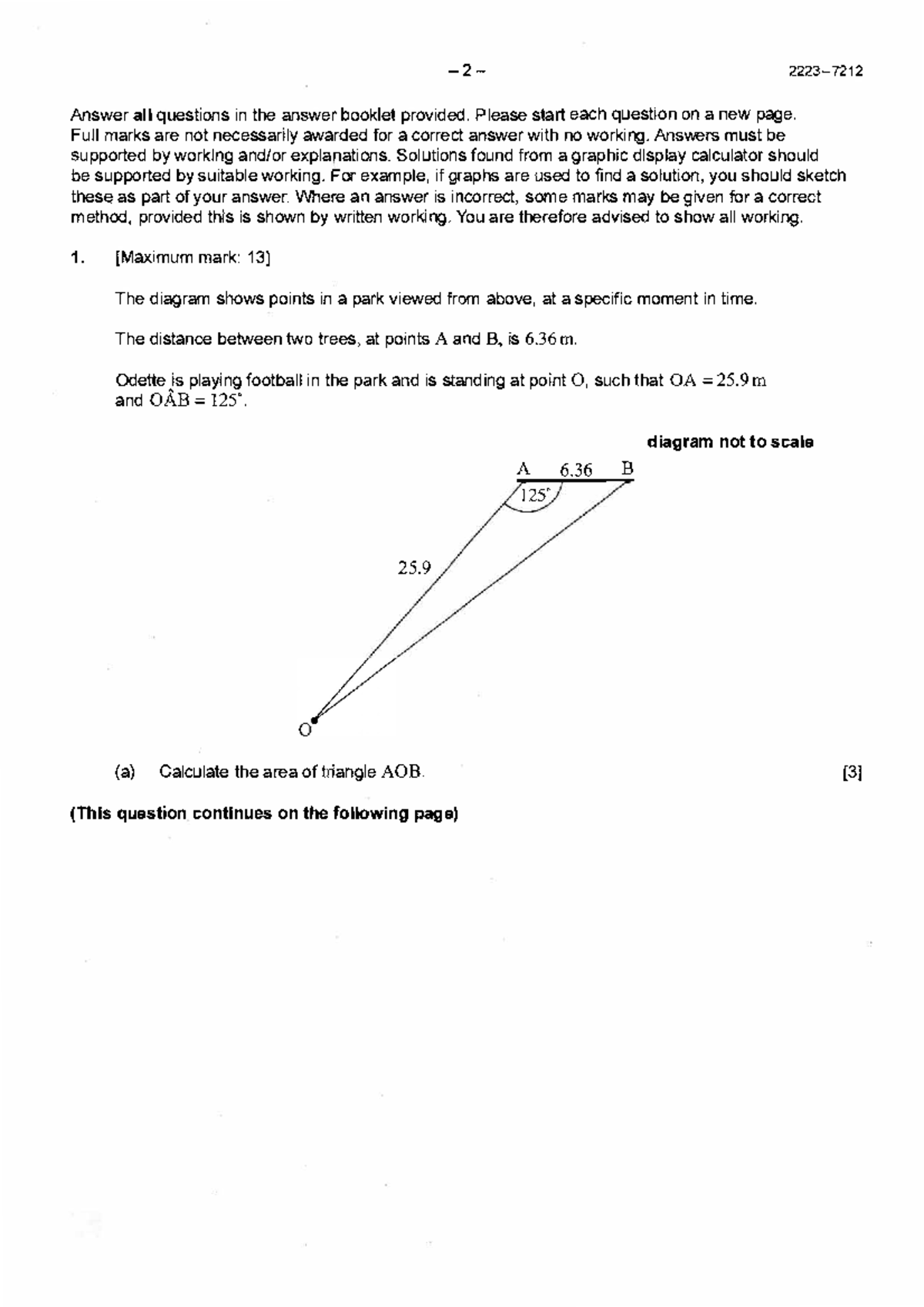 Math AIHL P2 - Past Paper IB A&I HL - Answer all questions in the ...