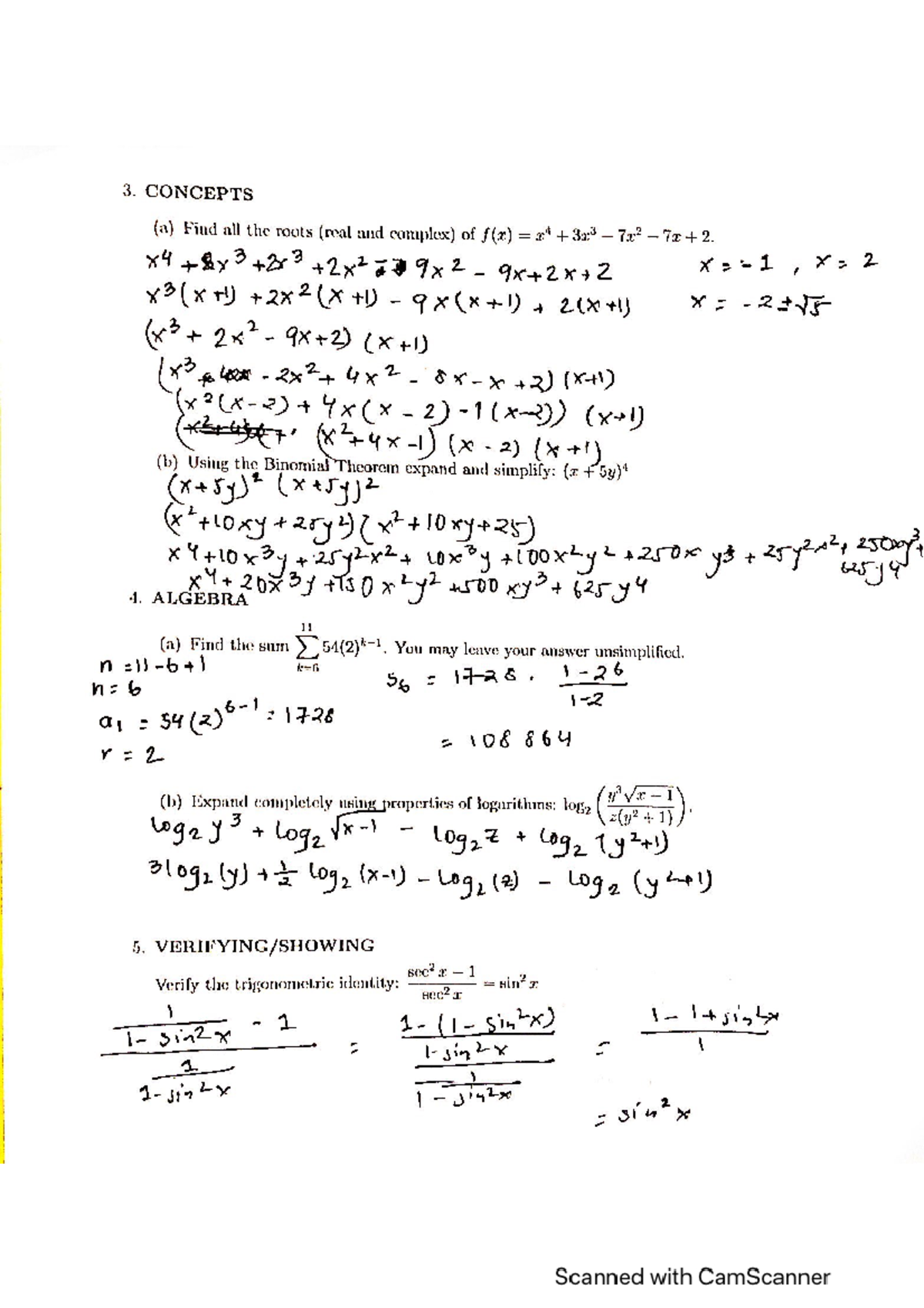 Recitation 14 - Practices on each week's lecture topics. - MATH 125 ...