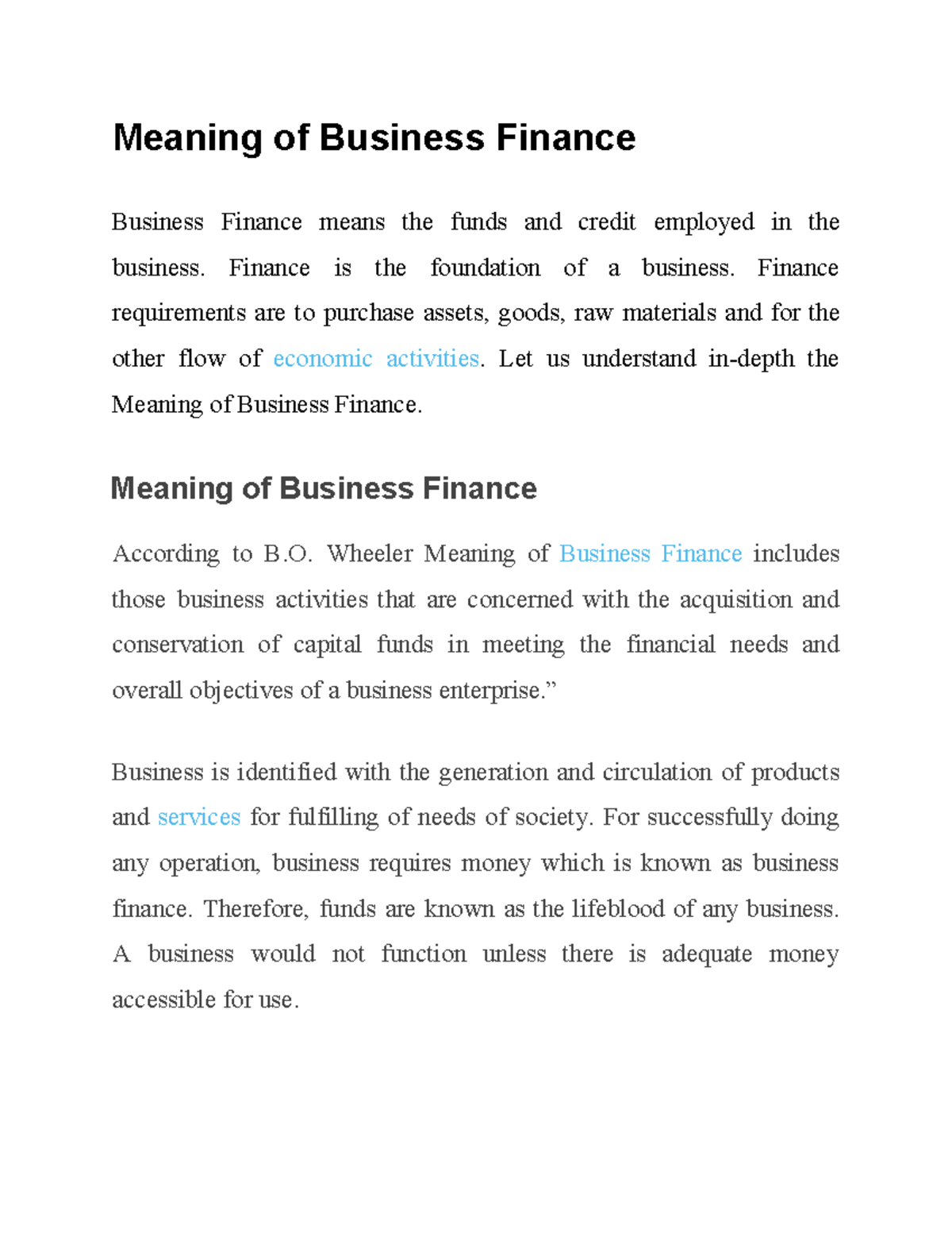 Engeneeringbyprince 9 - Meaning of Business Finance Business Finance ...