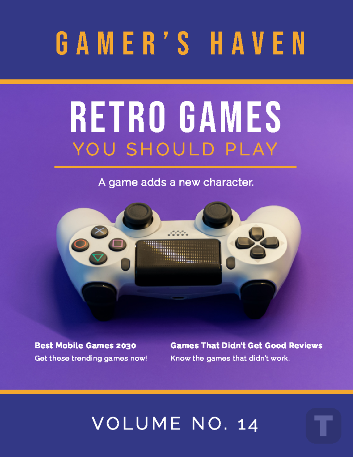 Free Simple Gaming Magazine Template - G A M E R ’ S H A V E N RETRO ...