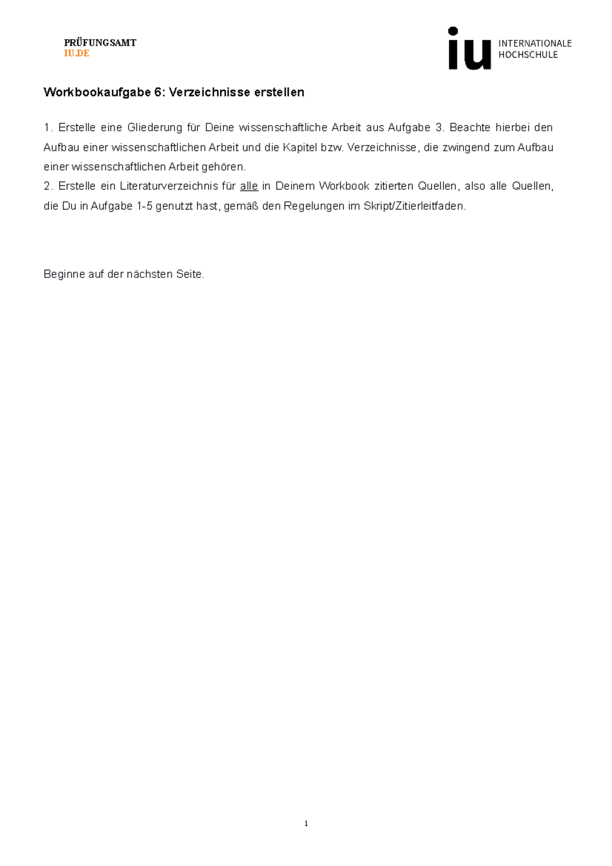 Workbookaufgabe 6 - August Workbook - Workbookaufgabe 6: Verzeichnisse ...