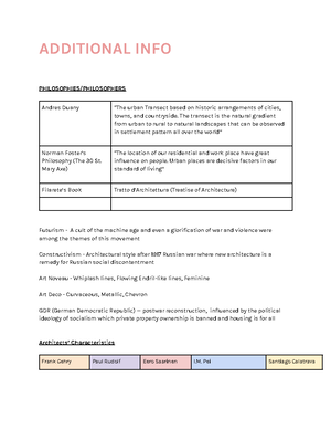 TOA1 1ST- Semester - LECTURE - THEORY OF ARCHITECTURE 1 INTRODUCTION TO THEORY AND ARCHITECTURE ...