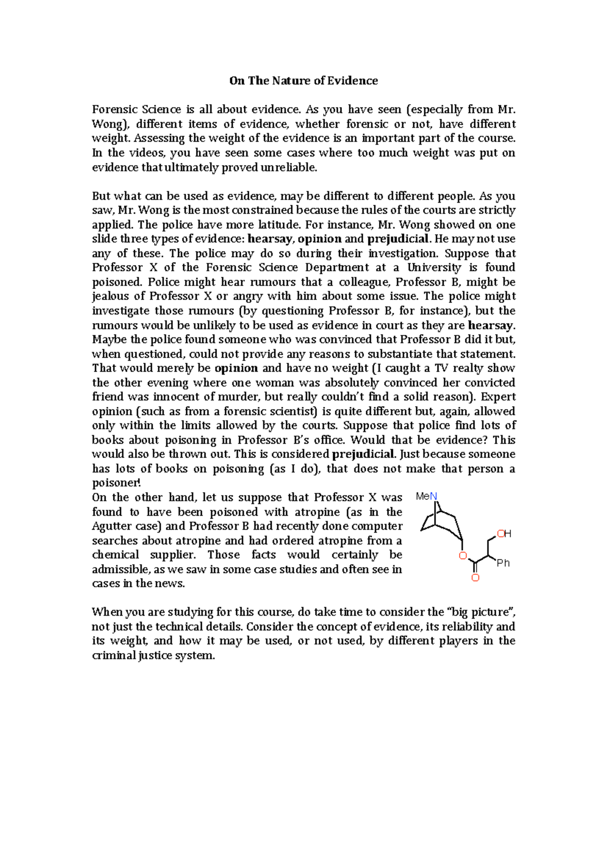 On The Nature of Evidence - On The Nature of Evidence Forensic Science ...