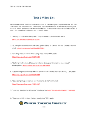 Task 3 List of Works, Analyzing Music - UJM2 Task 3 List of Works Global Arts and Humanities ...