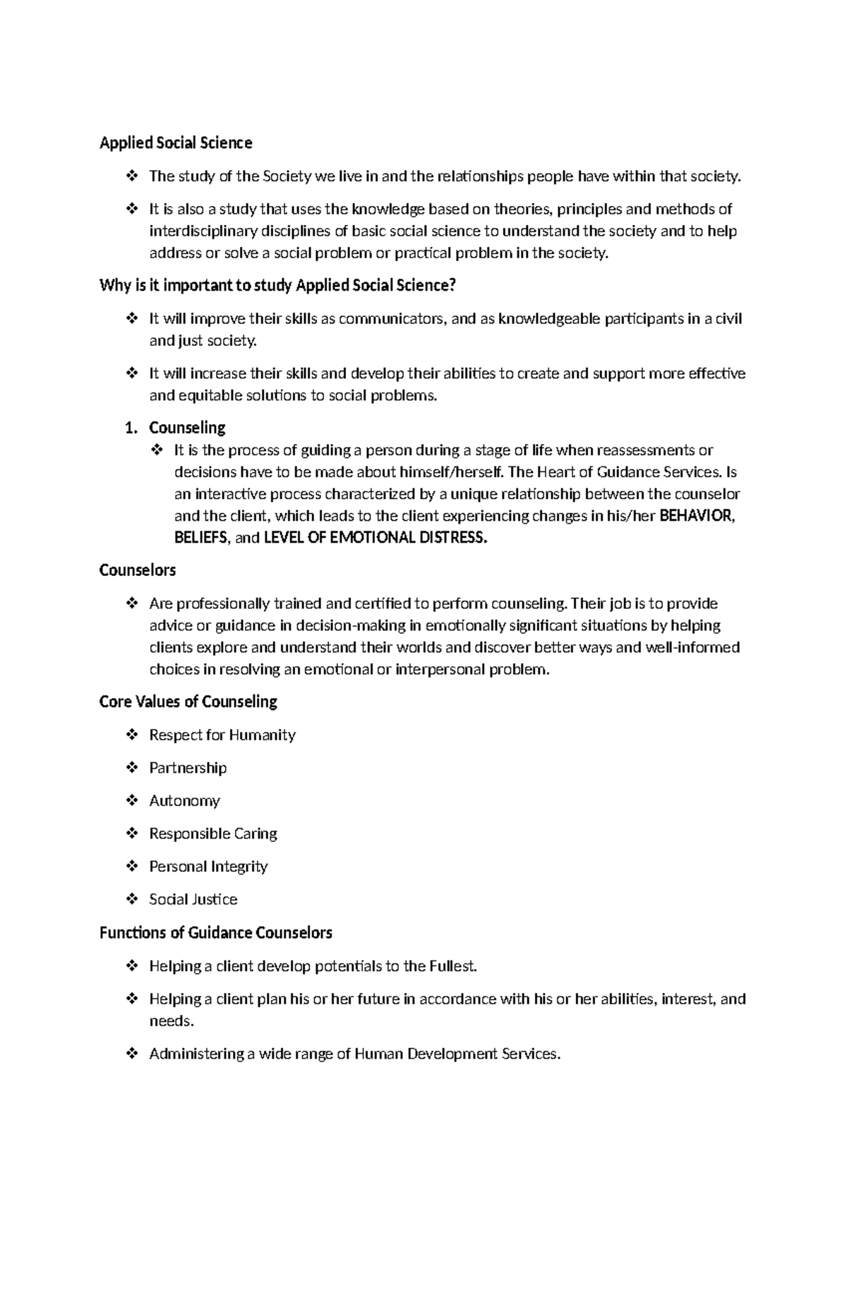Handouts - DIASS subject for HUMSS grade 12 - Applied Social Science ...