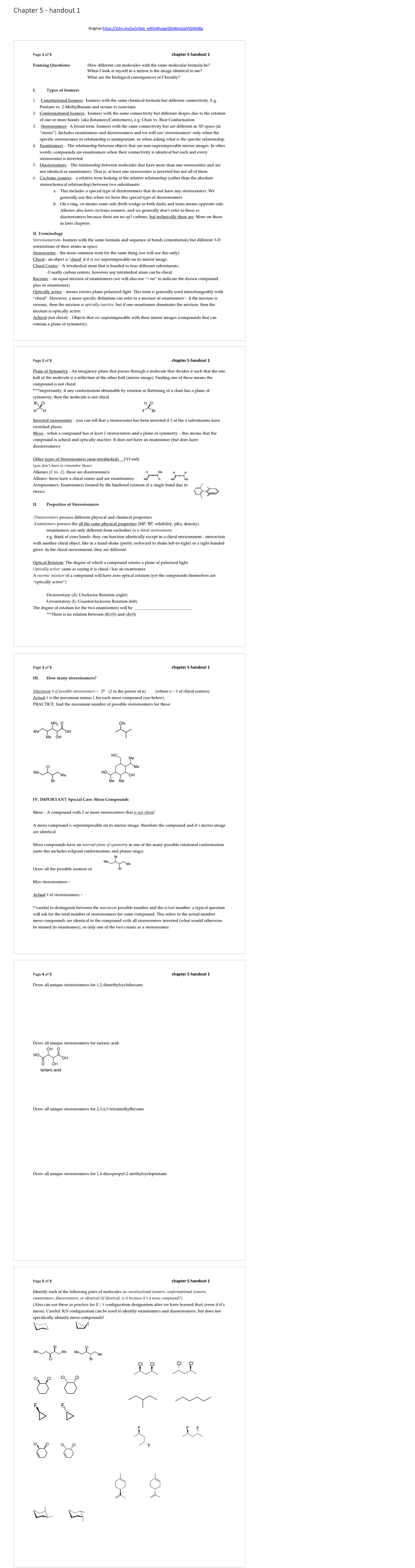 Chapter 5 - handout 1 - Notes - CHM 3120C - Original 1drv/w/s!Ajie ...