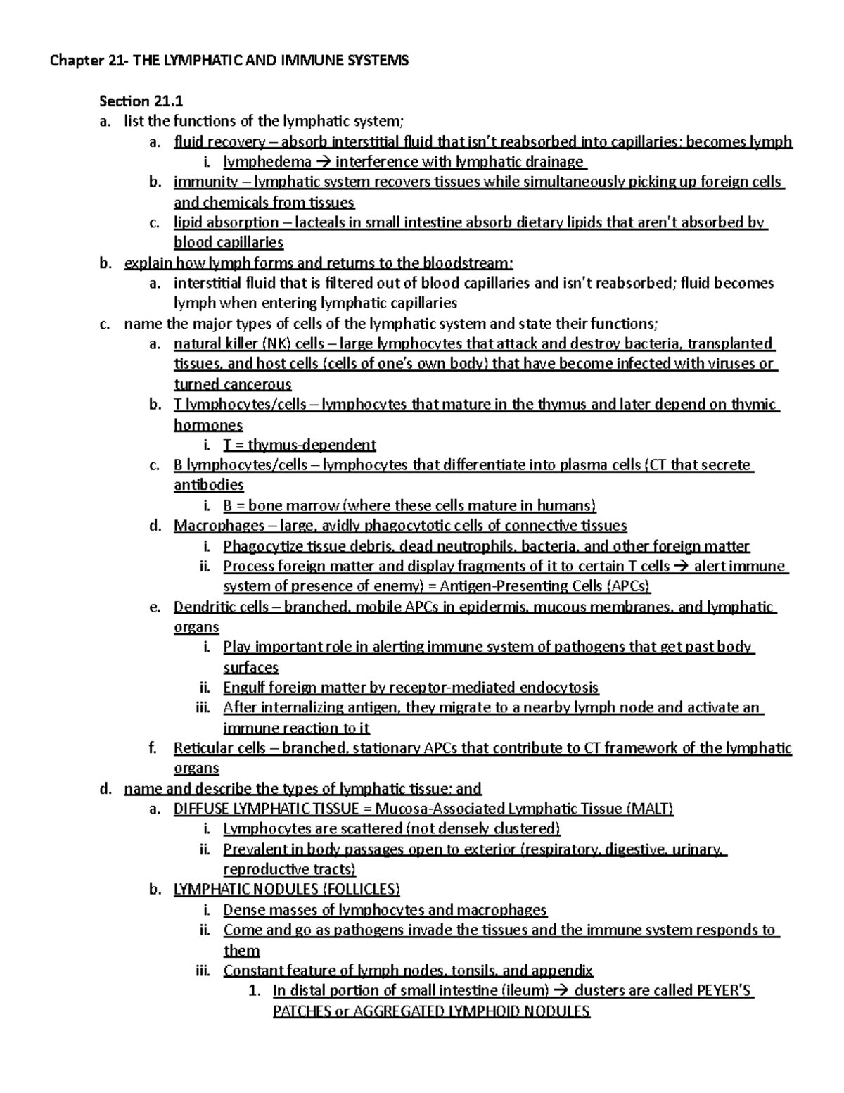 2018-Anatomy Physiology-Learning Outcomes Exam 3 - Chapter 21- THE ...
