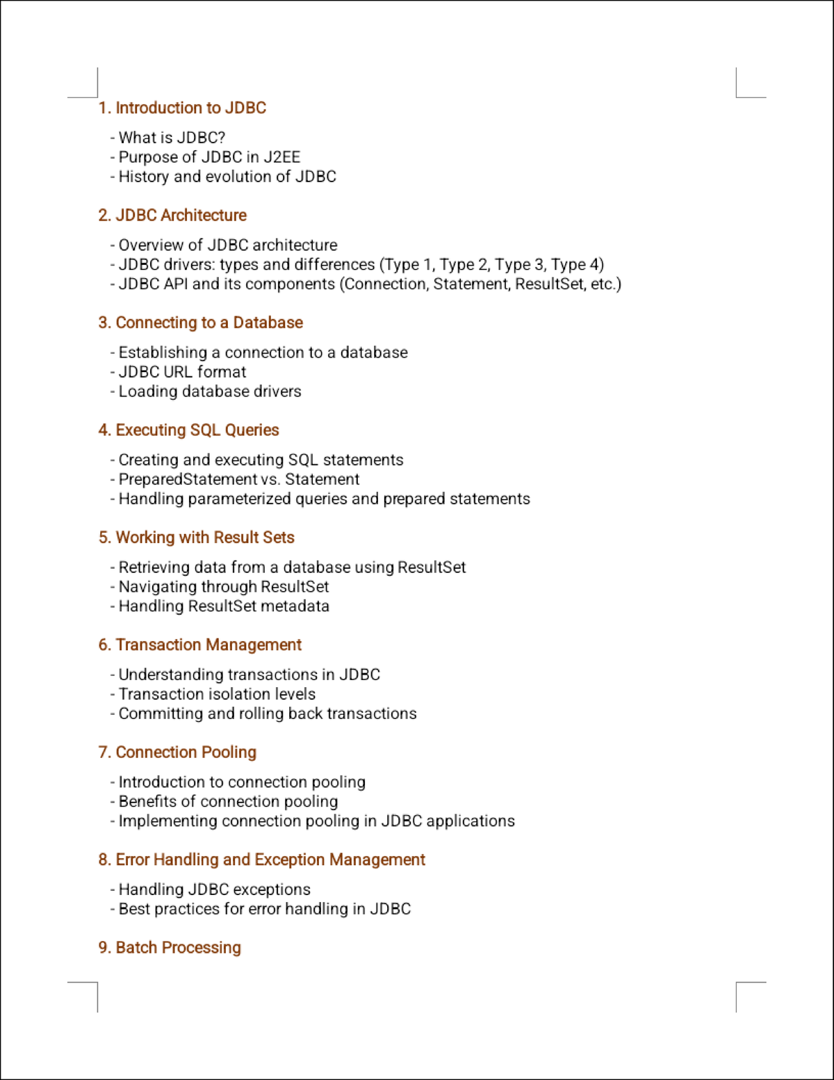 Introduction to JDBC - Bsc. Computer science - Studocu