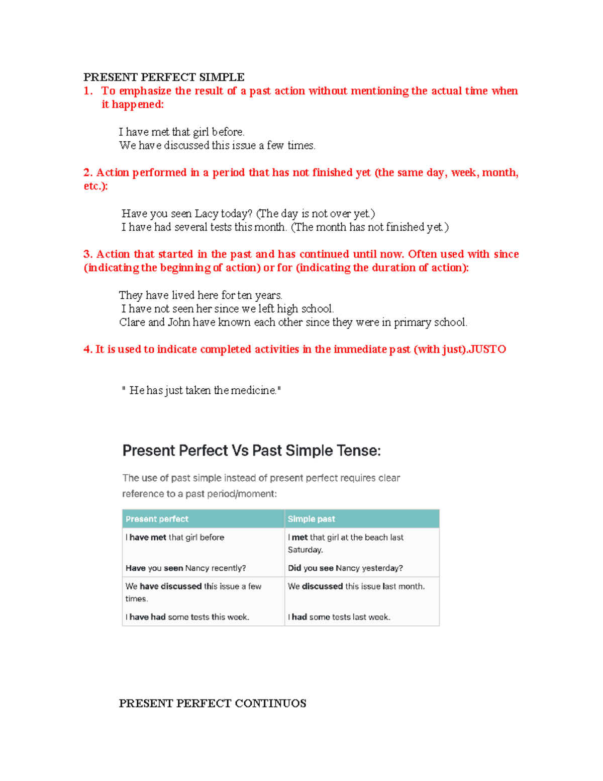 Present Perfect Simple - PRESENT PERFECT SIMPLE To emphasize the result ...