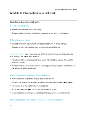 Social Work 101 - Lecture 1 Social work terminology - Key concepts ...