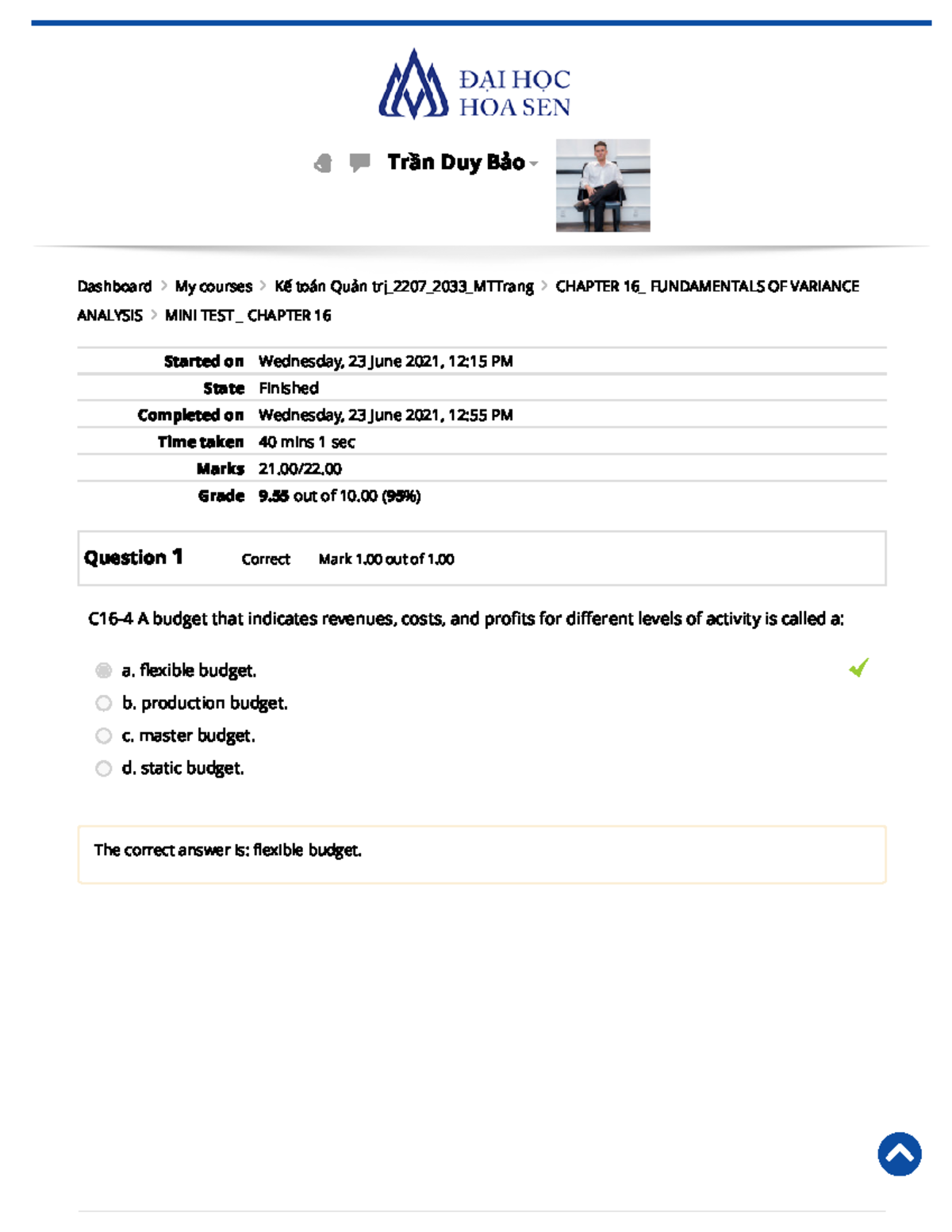 MINI TEST Chapter 16 Attempt review - Started on Wednesday, 23 June ...