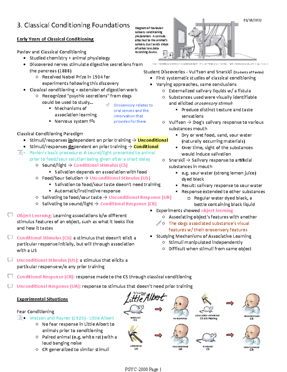 Chapter 3 - Classical Conditioning Foundations - 3. Classical ...