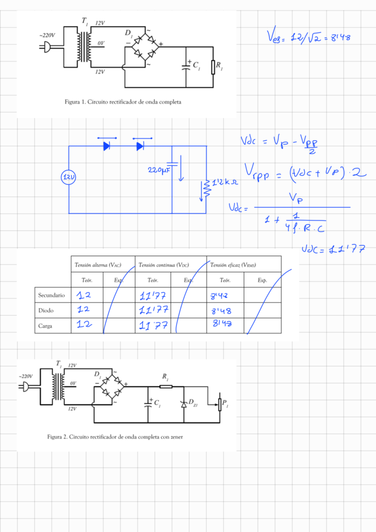 Practica 4 Trabajo previo F.electronica - T1 12V D, 8148 OV 12V C DR, Figura 1. Circuito - Studocu
