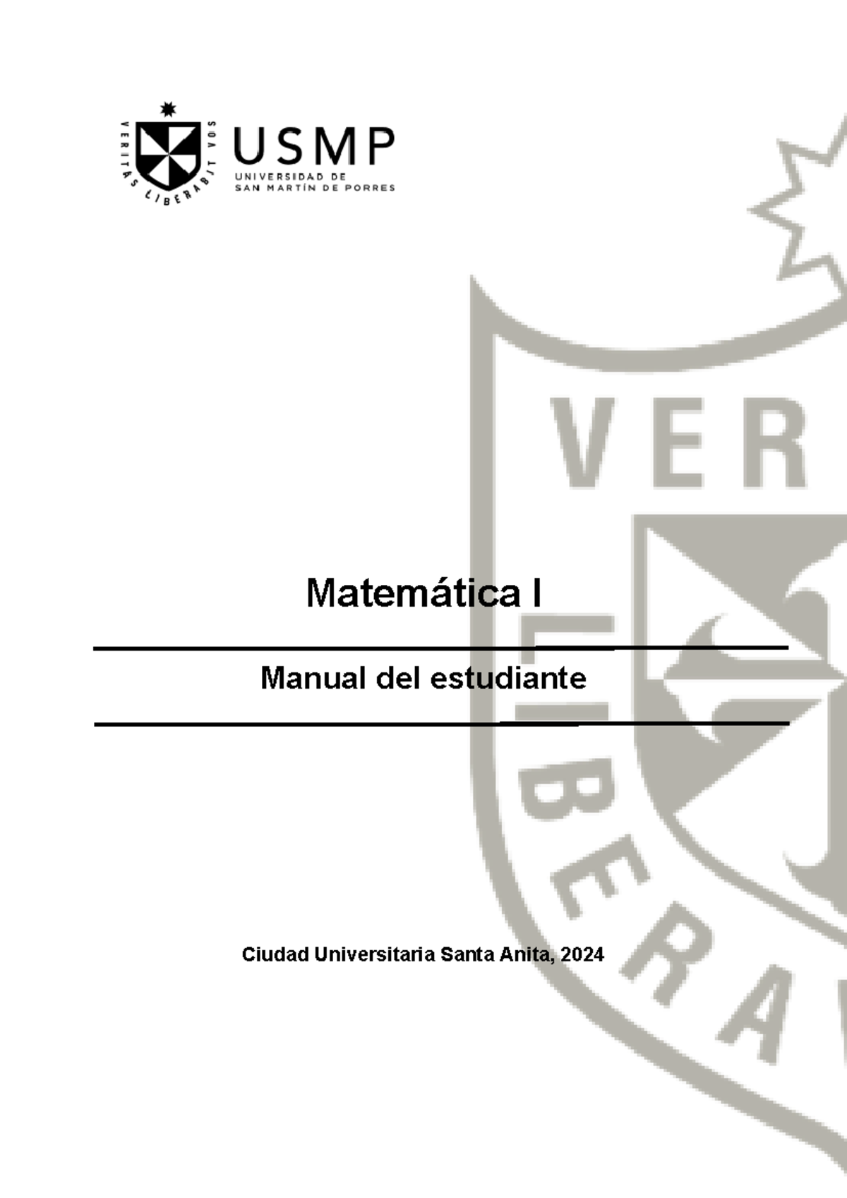 SEM 01 Proposiciones Logicas - Matemática I Manual del estudiante Ciudad Universitaria Santa ...
