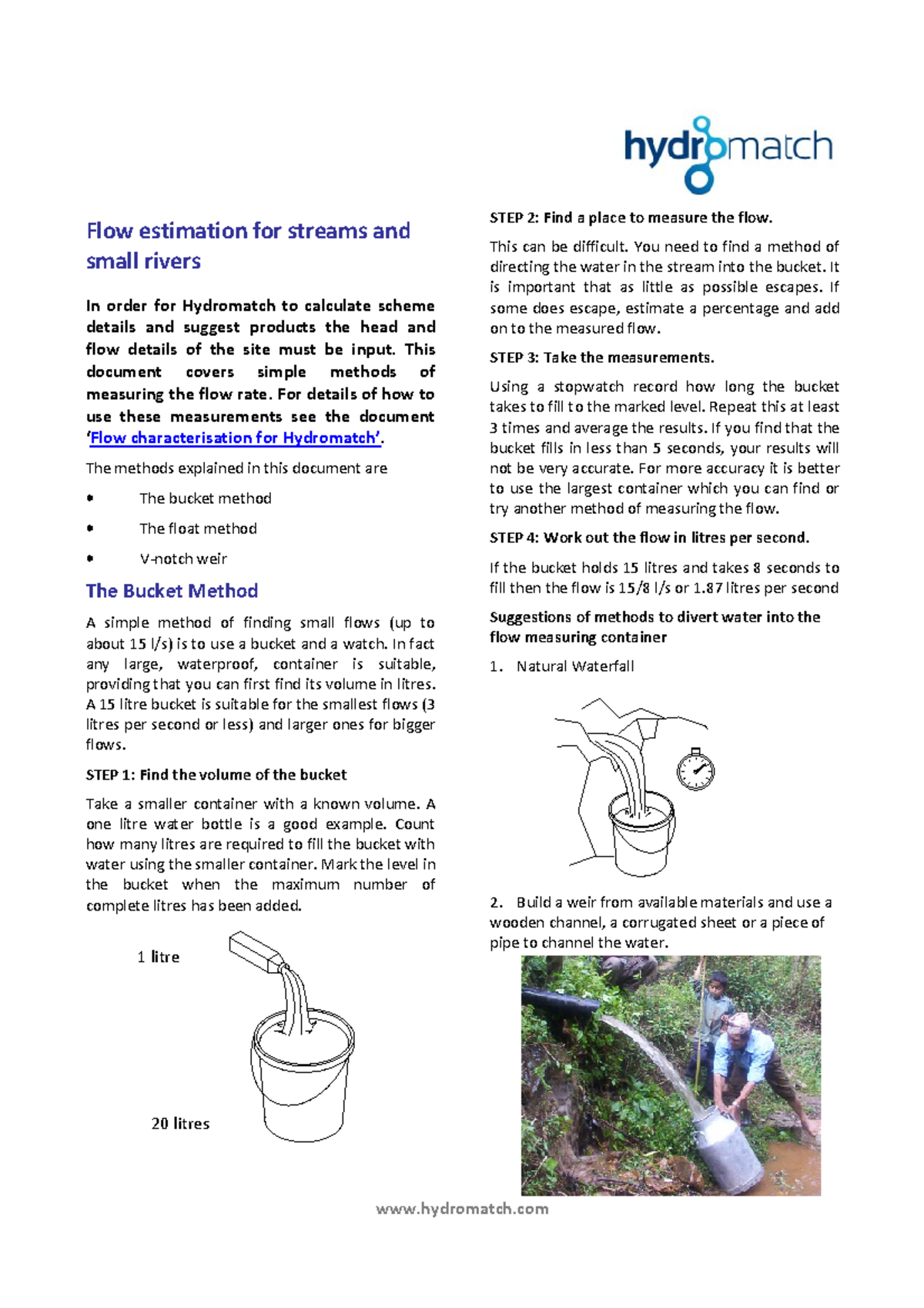 DIY-flow-measurement-guide - Flow estimation for streams and small ...