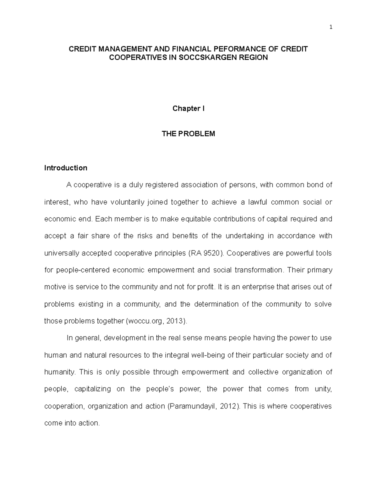 Credit Management and Financial Performance - Business Research - RMMC ...