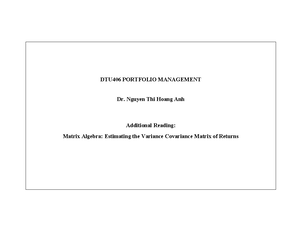 Quantitative review - Portfolio Management - APPENDICES A Quantitative ...