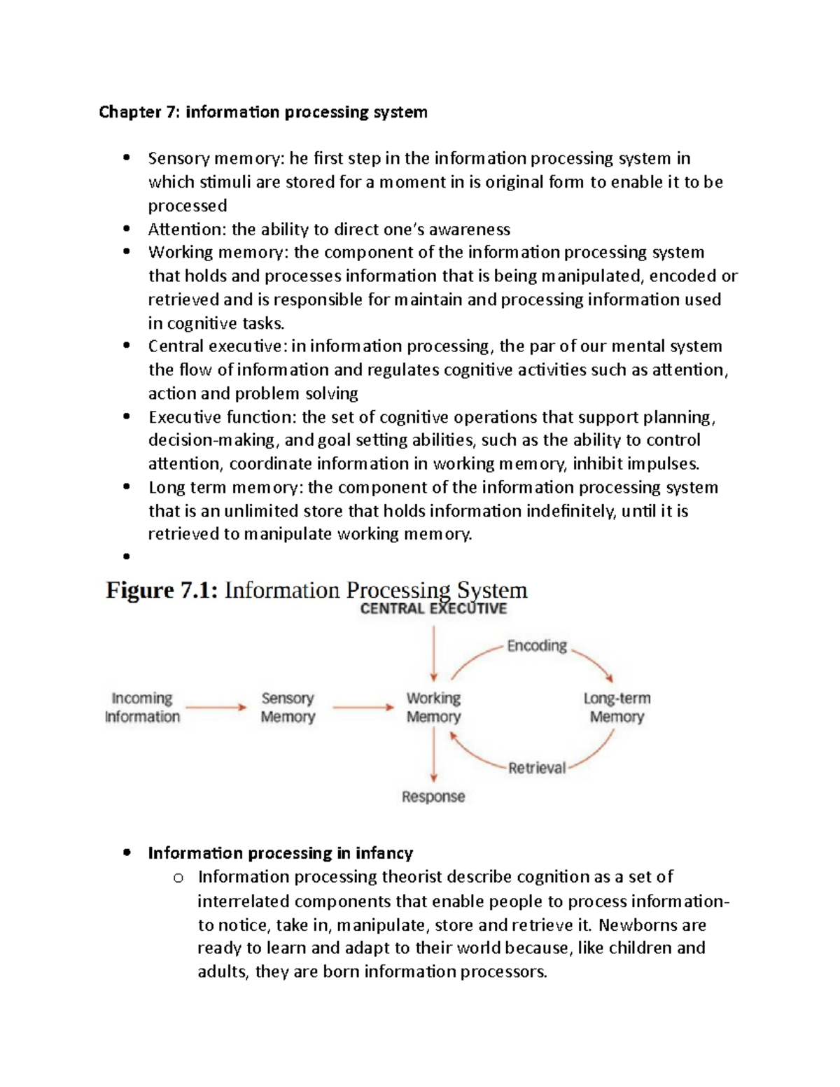 Psych 226. chapter 7 - textbook notes - Chapter 7: information ...