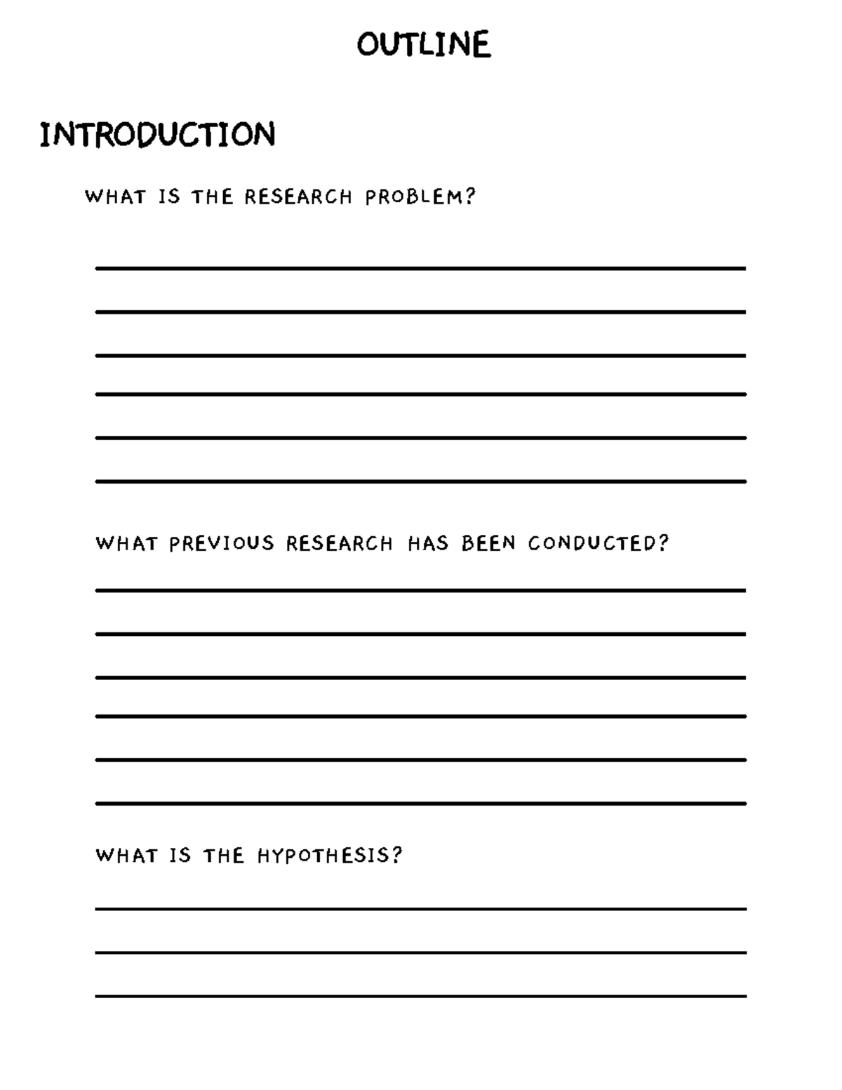 Outline for assignment 5 - WHAT IS THE HYPOTHESIS? INTRODUCTION WHAT IS ...