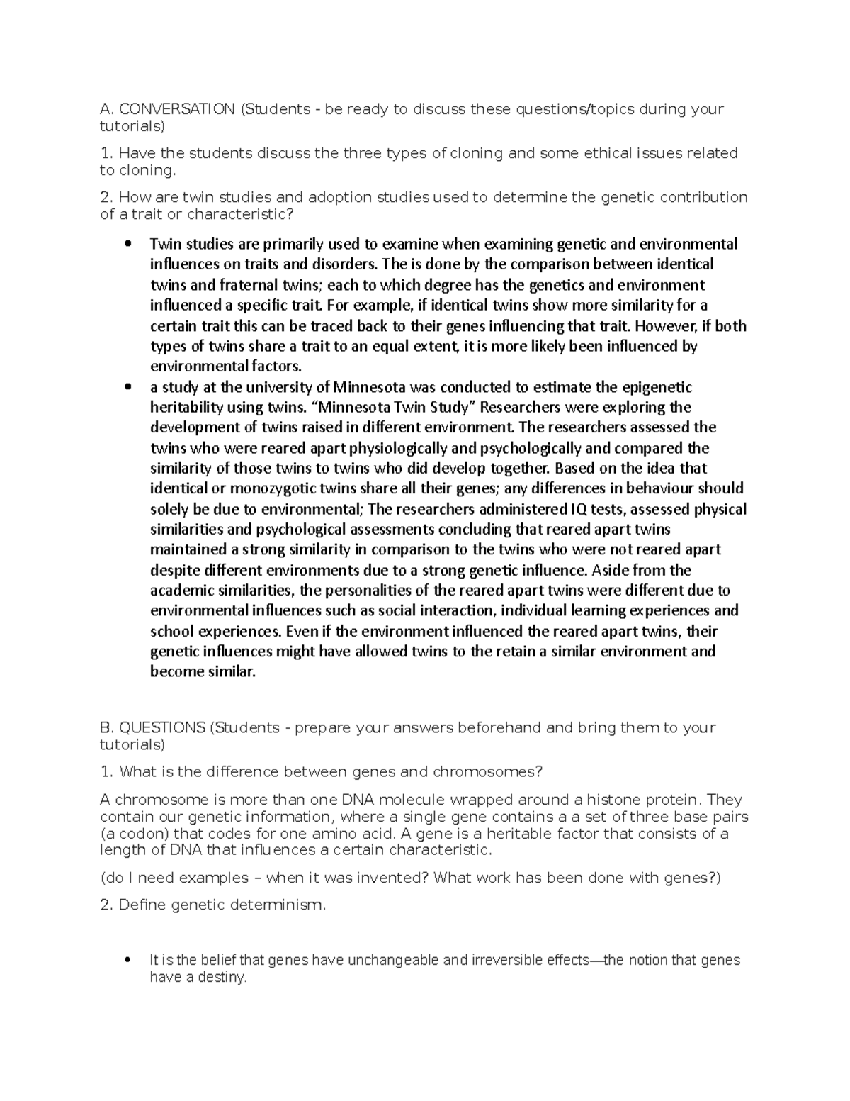 Tutorial Questions #5 - A. CONVERSATION (Students - be ready to discuss ...