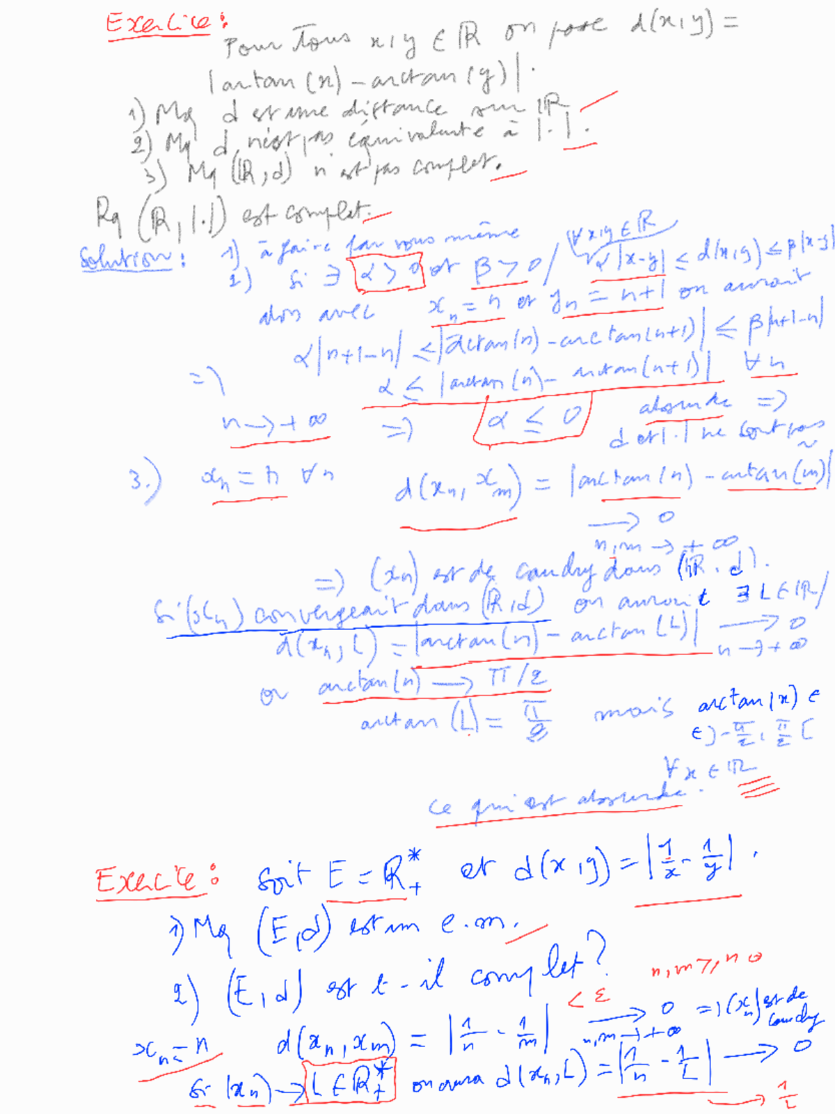 Complétude exercices - Mathématiques - Studocu