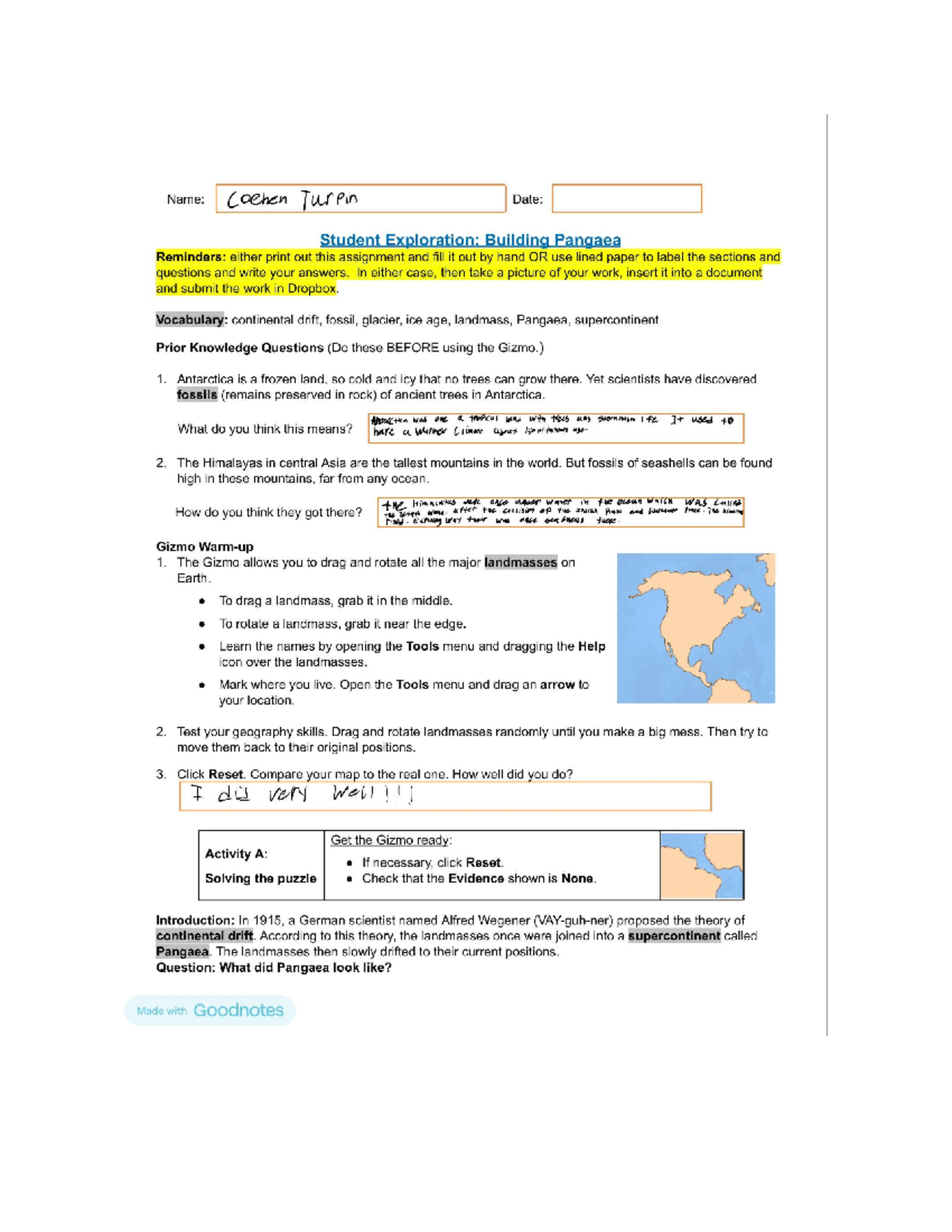 Activity 1 Geologic Time - Part B: 1 Earth and solar system are formed ...
